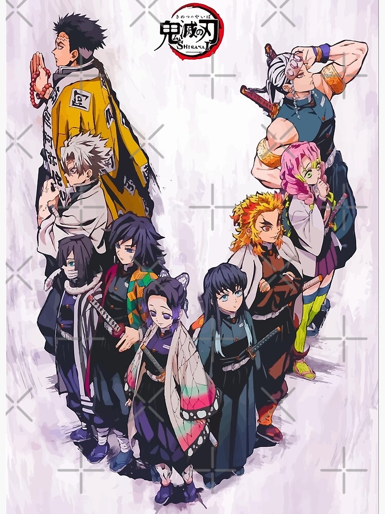 "All the hashiras from kimetsu no yaiba" Poster for Sale by ...
