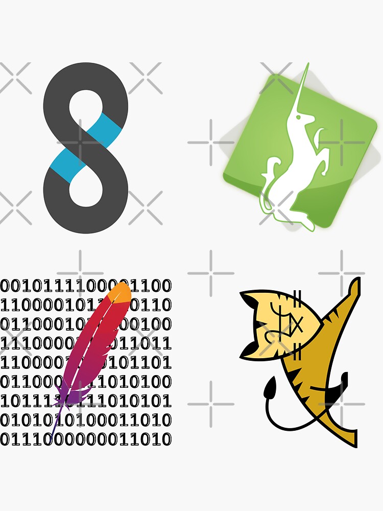 Apache Superset, Tapestry, Tika, Tomcat - 4x Sticker Combo Pack ...