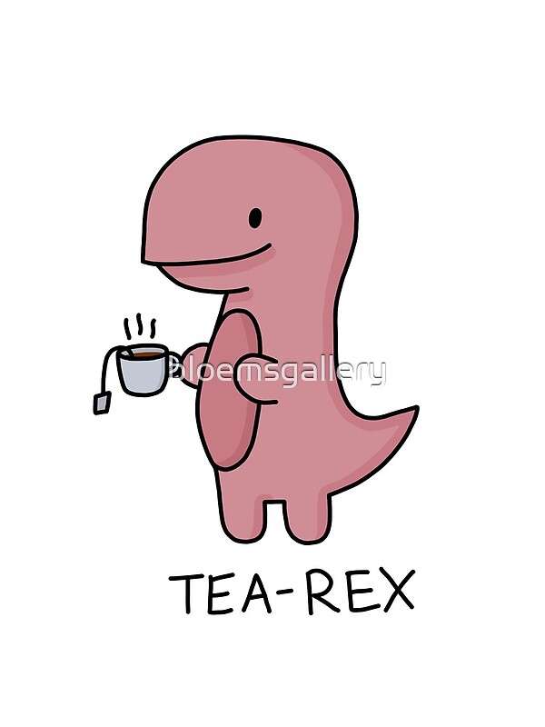 "'Tea-Rex' Illustration" by bloemsgallery | Redbubble