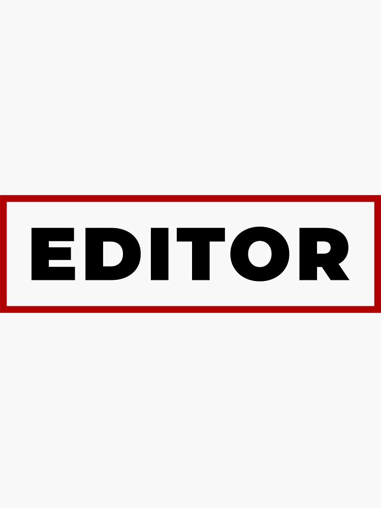 "Editor with red frame" Sticker for Sale by SVPOD | Redbubble
