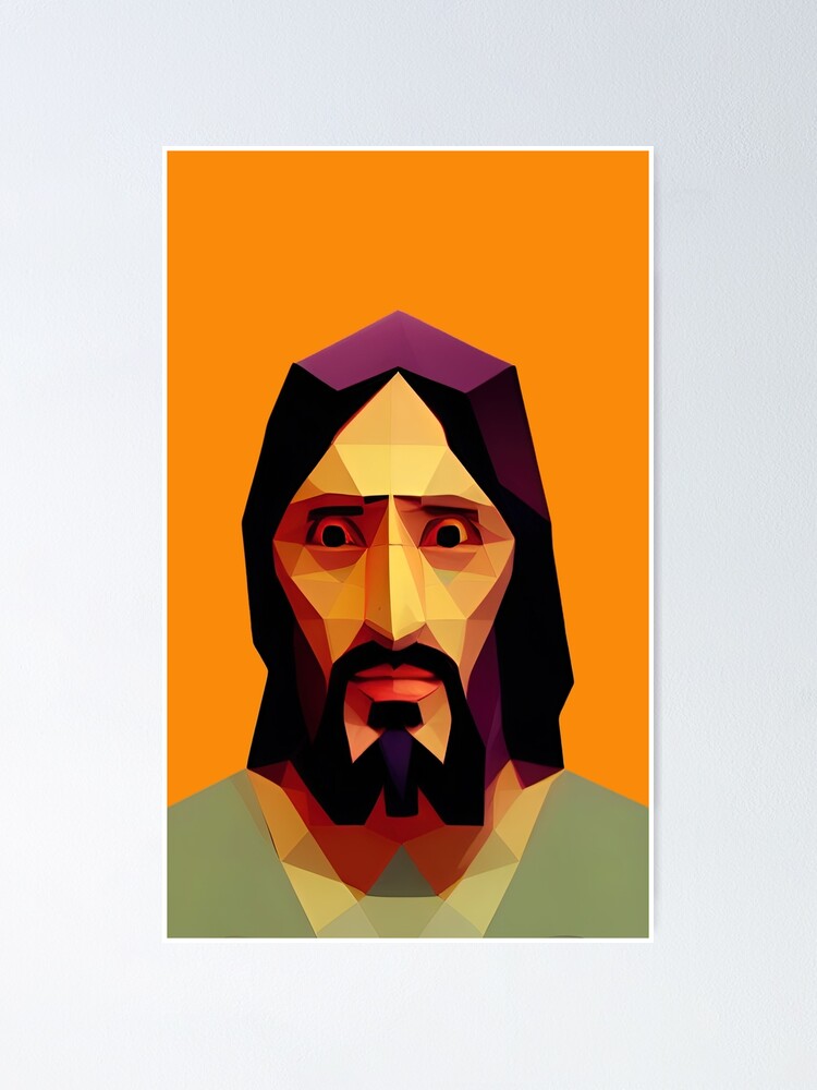 "Angry Jesus" Poster for Sale by PolygonXYZ | Redbubble