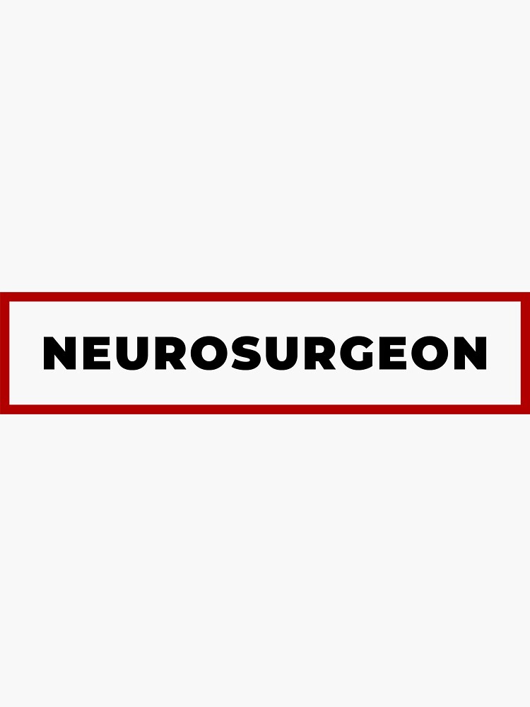 "Neurosurgeon with red frame" Sticker for Sale by SVPOD | Redbubble