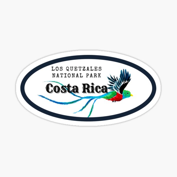 "Los Quetzales National Park Costa Rica Flying Quetzal " Sticker for ...