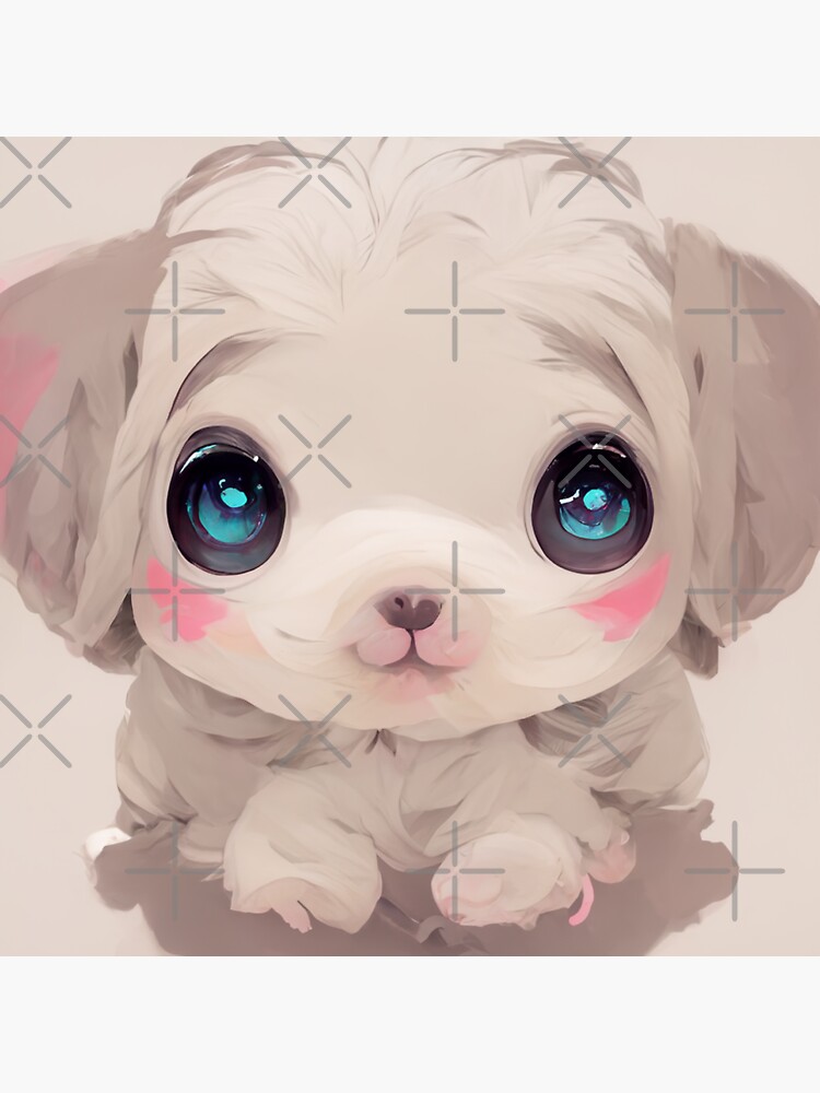 "Cute White Dog With Big Ears" Sticker for Sale by petshelter | Redbubble