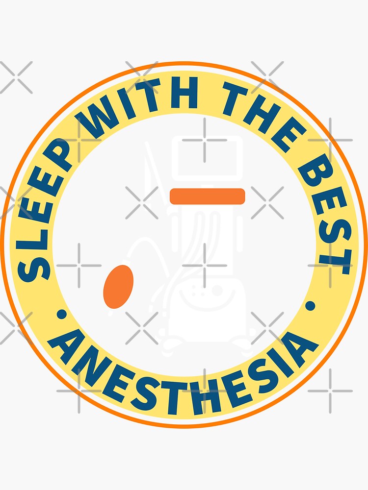 "Anesthesia logo - funny anesthetist quote" Sticker for Sale by ...