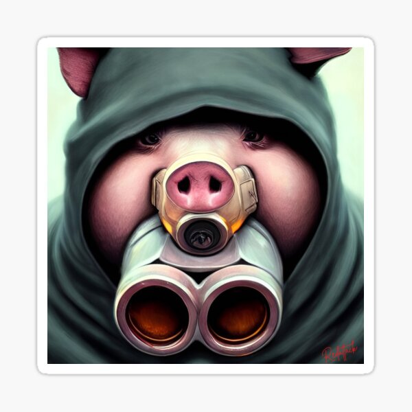 "pig gasmask " Sticker for Sale by Domi2410 | Redbubble