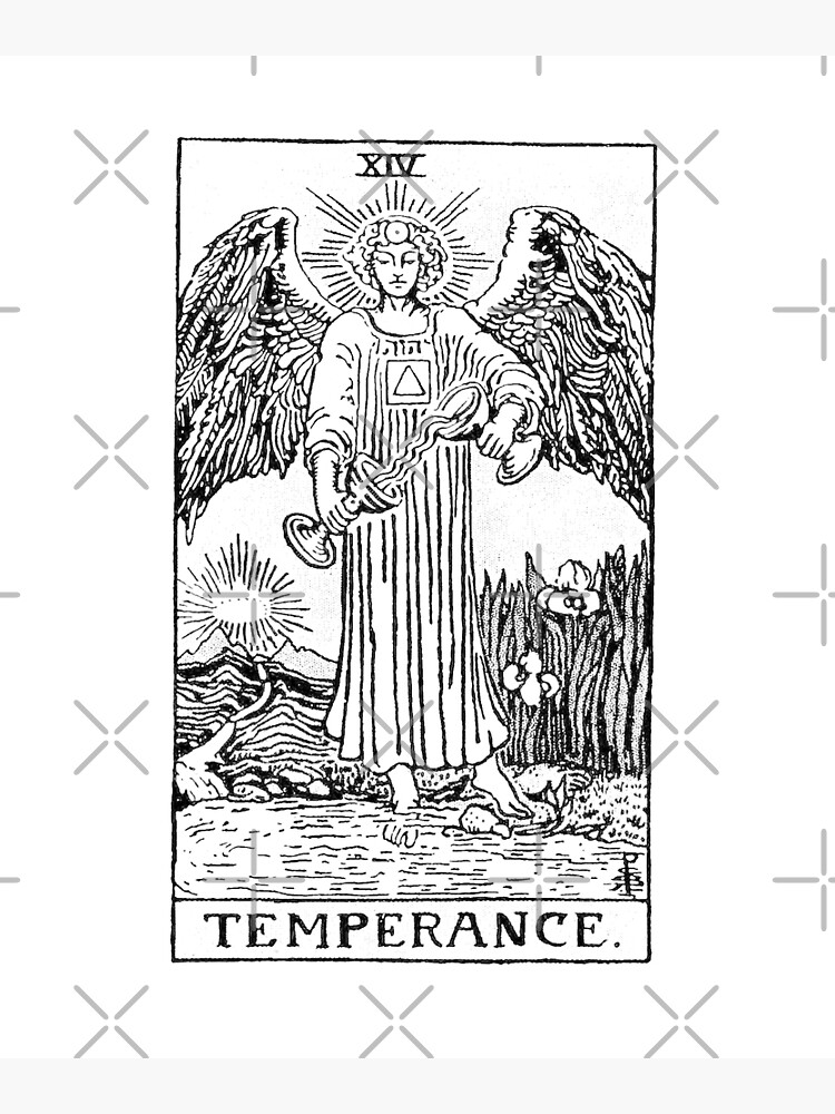 Lienzo «Carta de tarot de la templanza | Arcanos Mayores | Carta del ...
