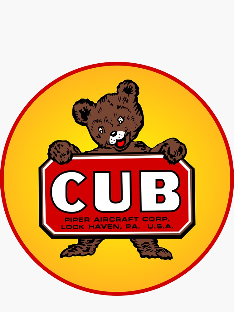 "Piper CUB Logo Premium Products" Sticker for Sale by CHE-Aviation ...