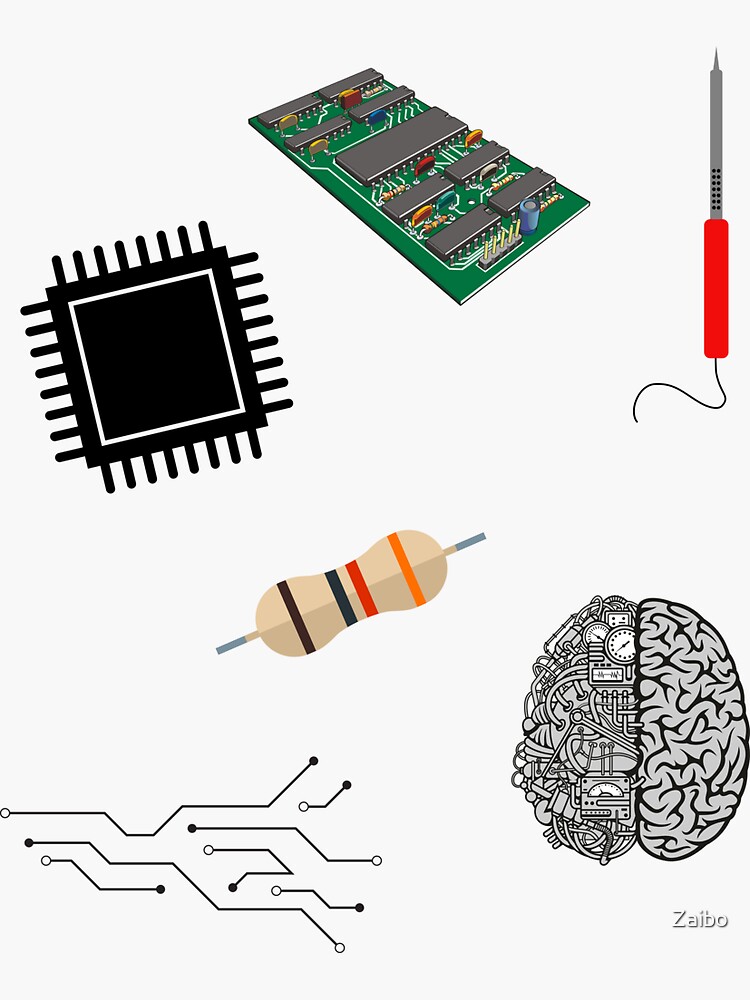 "electronics engineering" Sticker for Sale by Zaibo | Redbubble