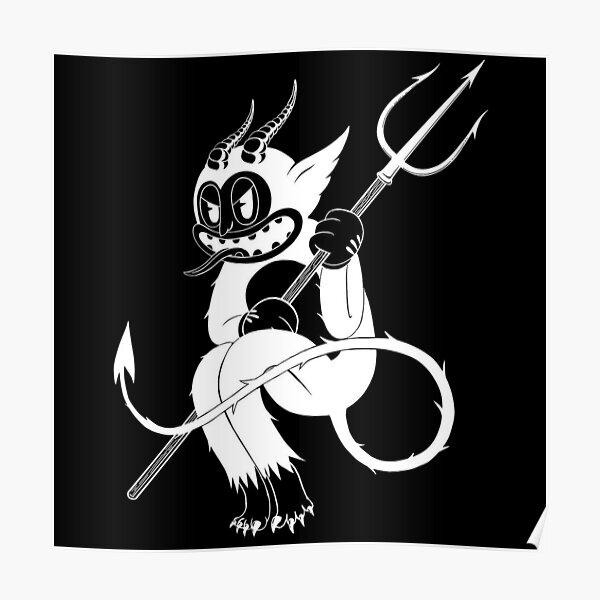 "The Devil (Black) - ghostemane x cuphead" Poster for Sale by Psyche ...