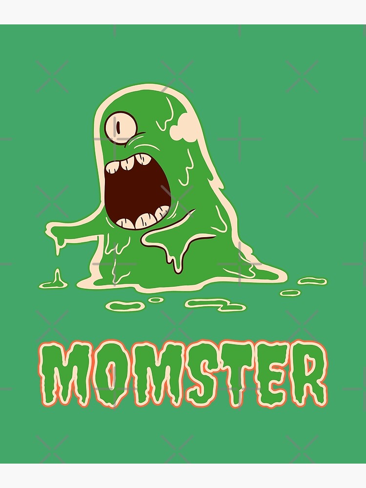 Póster «Momster Scary Green Slime Monster Halloween Mamá» de itorok ...