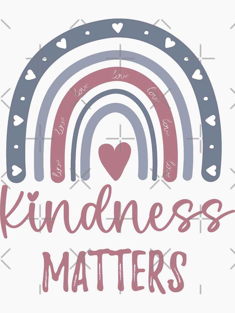 "Kindness Matters Boho Rainbow" Sticker for Sale by HappyLifeCreate ...