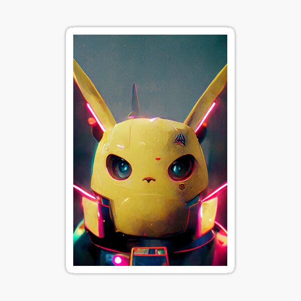 "MechaChu MK03" Sticker for Sale by VoidMakes | Redbubble