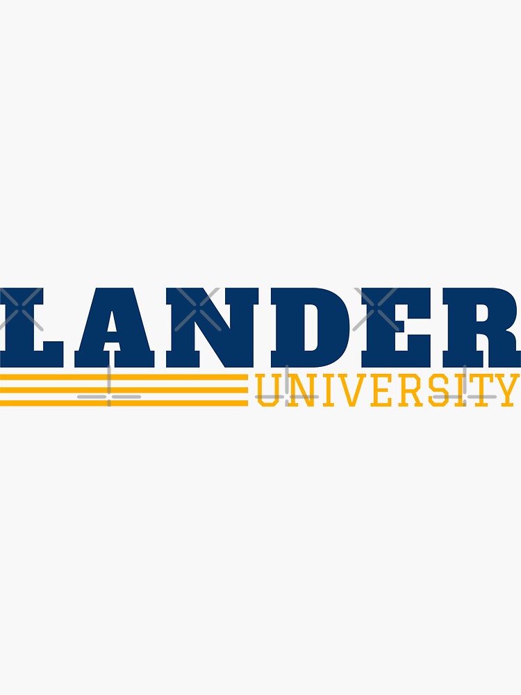 "Vintage Lander University" Sticker for Sale by collegeAnduniv | Redbubble
