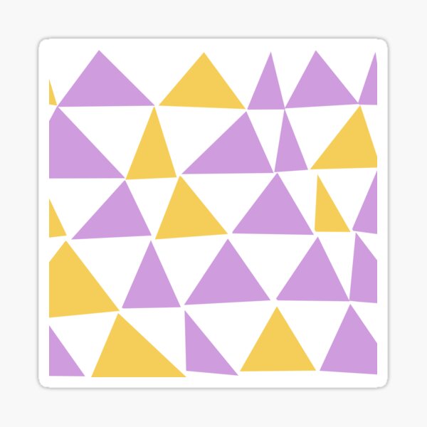 "Purple and yellow triangles" Sticker for Sale by CatsHappy | Redbubble