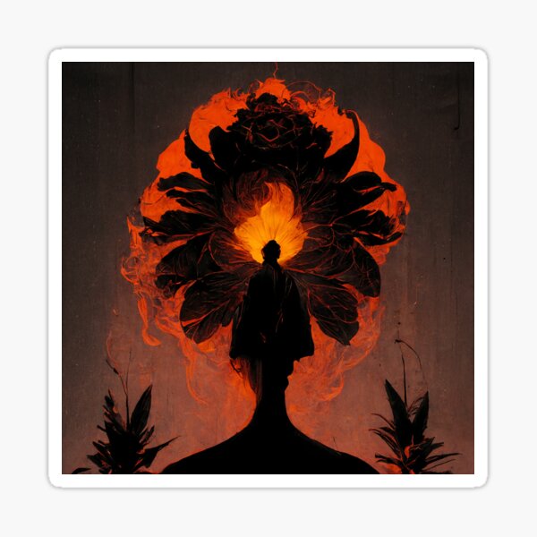 "Burning Man" Sticker for Sale by PresentDuck | Redbubble