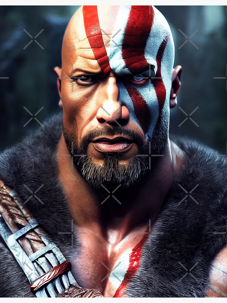 " Legendary Barbarian Warrior Painted With War Colours – Portrait Of A ...