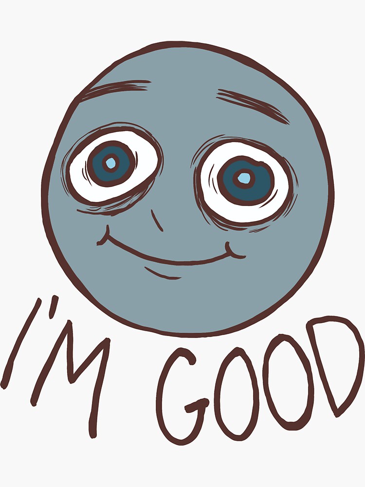 "I'm Good Emote" Sticker for Sale by Kararoco | Redbubble