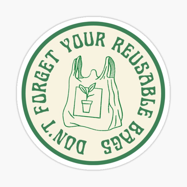 "Don't Forget Your Bags! Sticker" Sticker for Sale by allexgrace ...