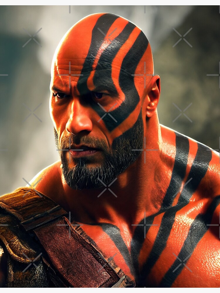 " Legendary Barbarian Warrior Painted With War Colours – Portrait Of A ...