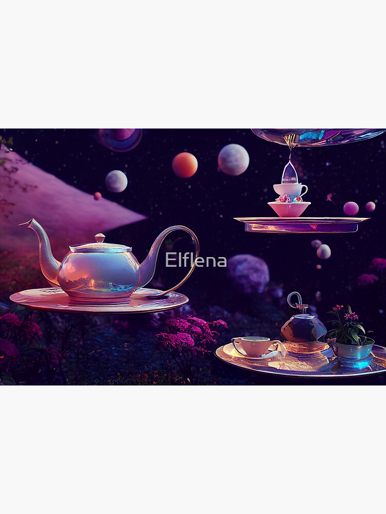 "Tea Time series - Space Tea" Sticker for Sale by Elflena | Redbubble