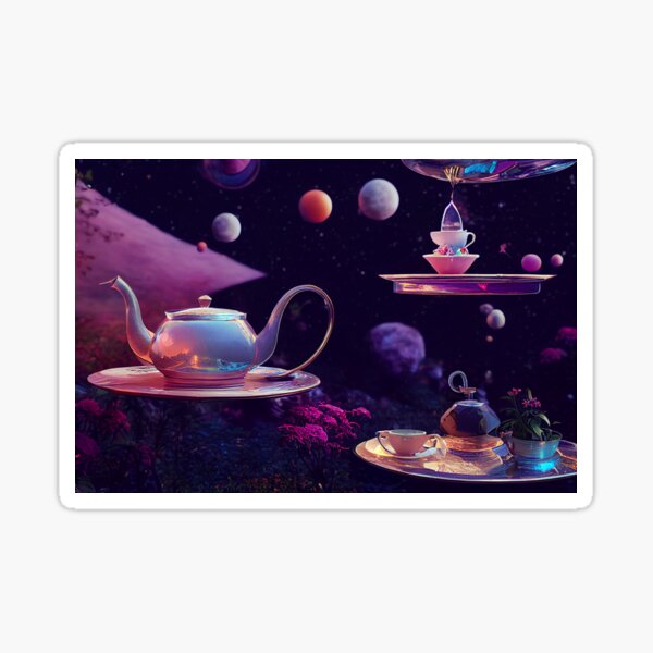"Tea Time series - Space Tea" Sticker for Sale by Elflena | Redbubble