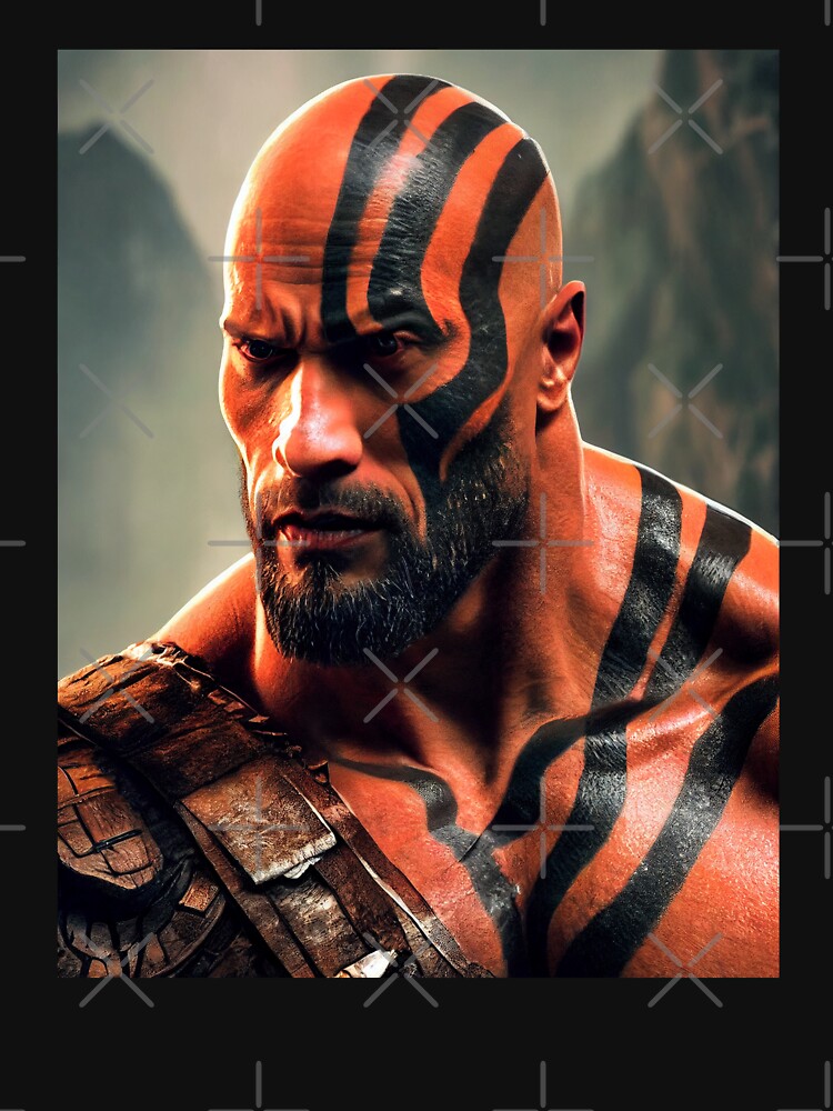 " Legendary Barbarian Warrior Painted With War Colours – Portrait Of A ...