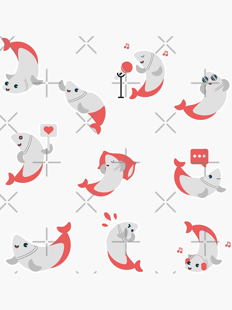 "Cute Arapaima Fish sticker set" Sticker for Sale by Animster | Redbubble