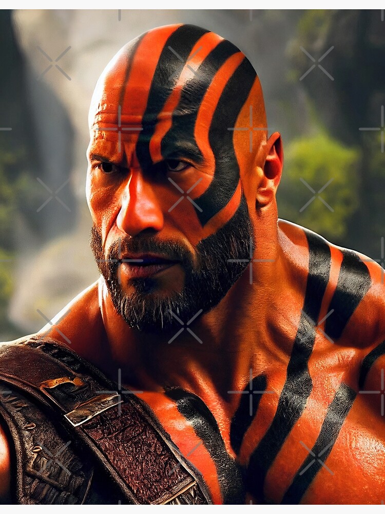 "Legendary Barbarian Warrior Painted With War Colours – Portrait Of A ...