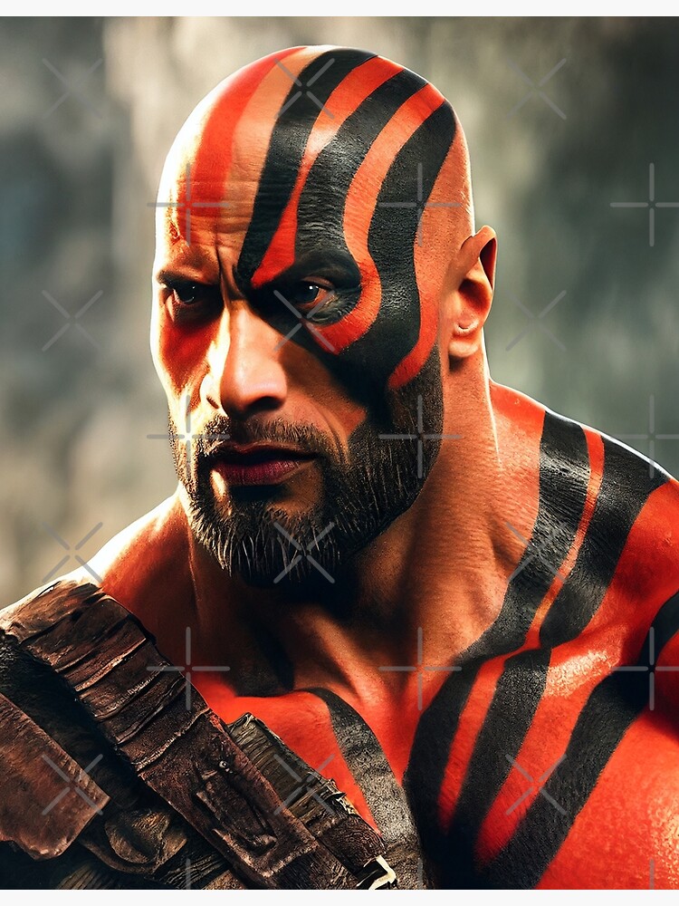 " Legendary Barbarian Warrior Painted With War Colours – Portrait Of A ...