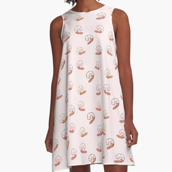 "shrimp shrimp shrimp" A-Line Dress for Sale by stupidtreasure | Redbubble