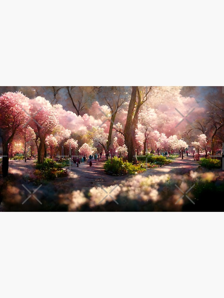 "Cherry Forest Pathway" Poster for Sale by Foodcolored | Redbubble