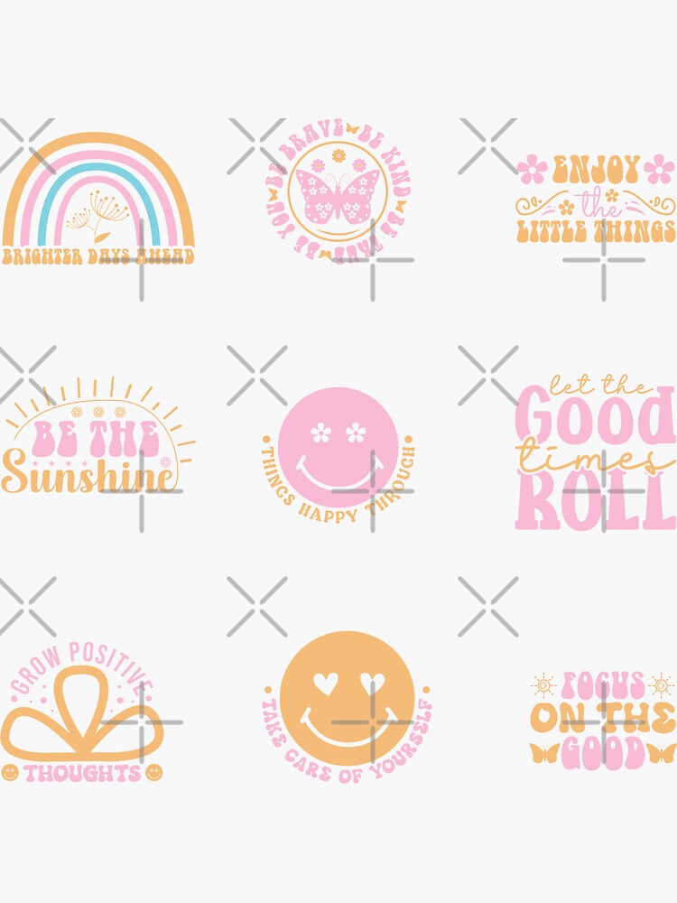 "Positivity Sticker Pack 2022" Sticker for Sale by lunidesign | Redbubble