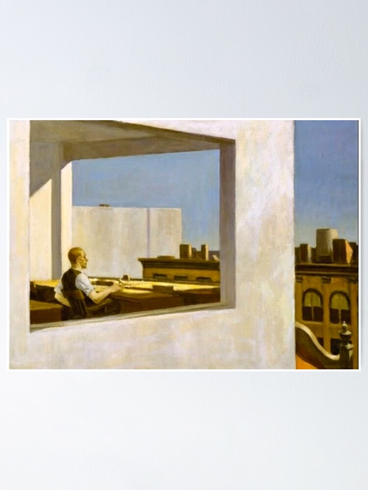 Póster «Edward Hopper - oficina en una pequeña ciudad obra de arte ...