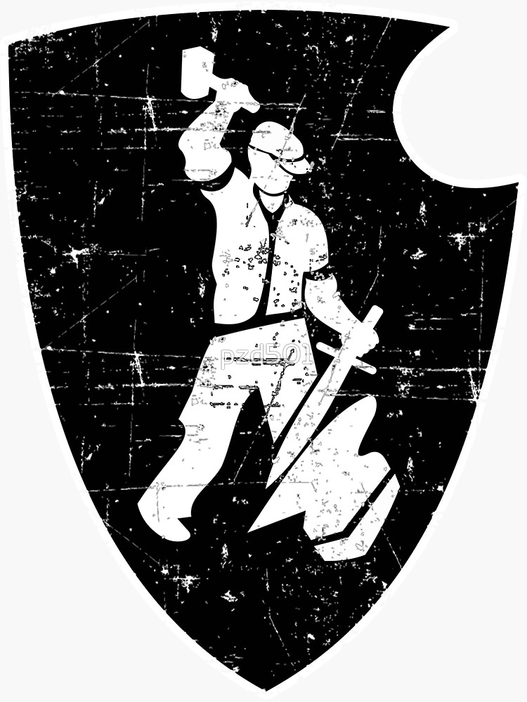 "PzAbt 507 Heavy Panzer Battalion - BlackSmith - White - Grunge Style" Sticker for Sale by ...