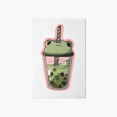 "Bubble Tea Frog" Art Board Print for Sale by Lottie-Draws | Redbubble