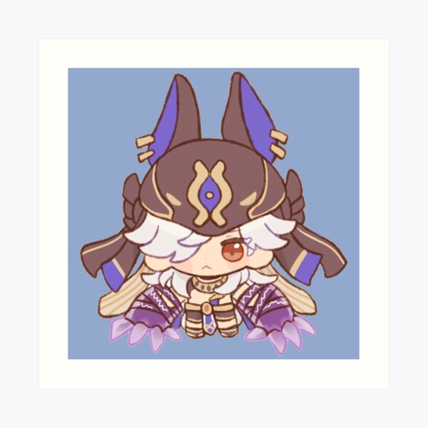 "Cyno Chibi Kawaii Wolf - Genshin Impact " Art Print for Sale by ...