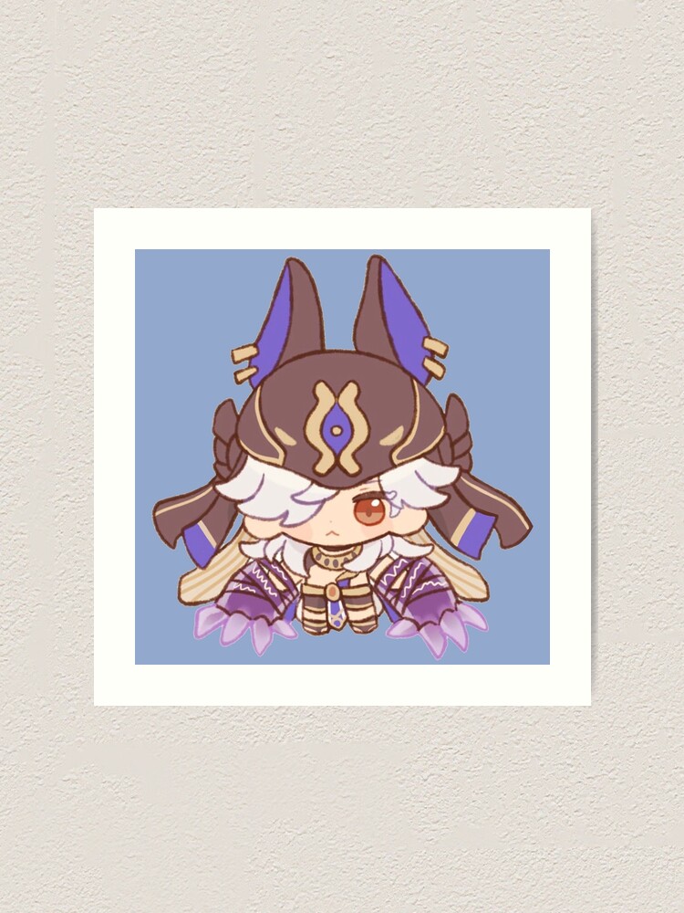 "Cyno Chibi Kawaii Wolf - Genshin Impact " Art Print for Sale by ...