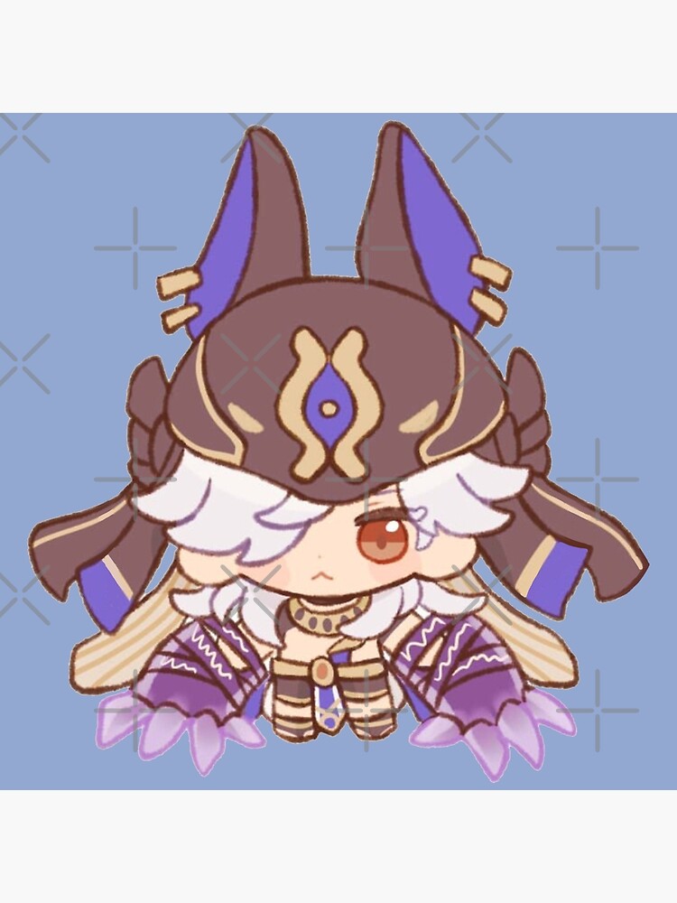 "Cyno Chibi Kawaii Wolf - Genshin Impact " Art Print for Sale by ...