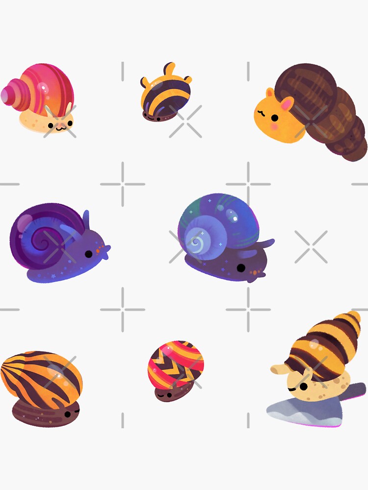 "Freshwater snail" Sticker for Sale by pikaole | Redbubble