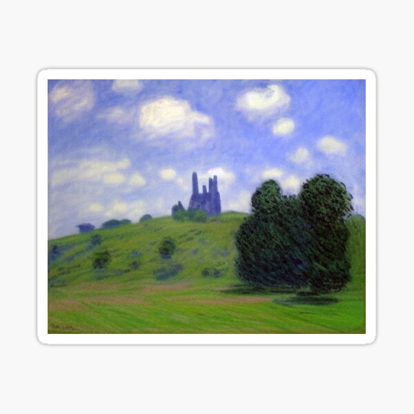 "Castle On A Hill - Monet Style" Sticker for Sale by geozero | Redbubble