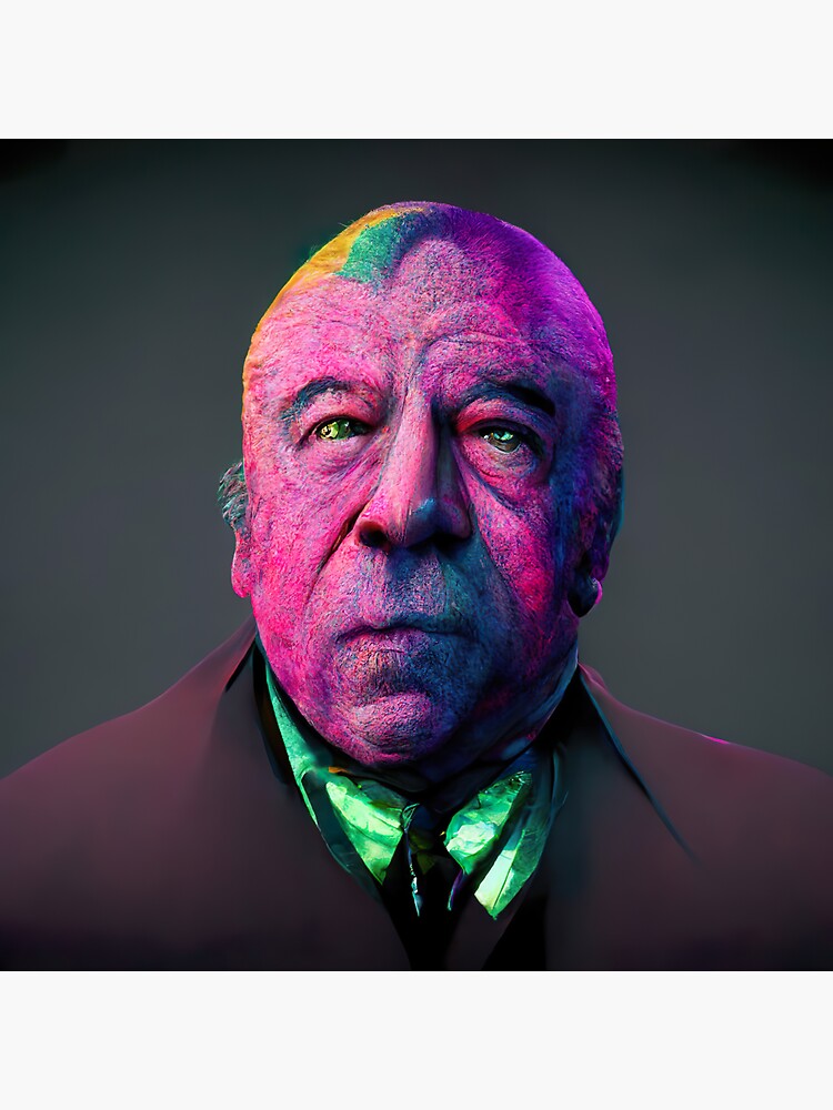 "It’s Goon Time for Alfred Hitchcock!!" Sticker for Sale by ...