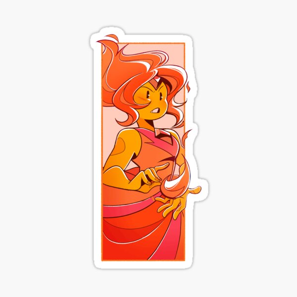 "Flame Princess" Sticker for Sale by FunneyLizzie | Redbubble