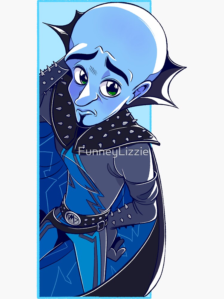 "Megamind" Sticker for Sale by FunneyLizzie | Redbubble