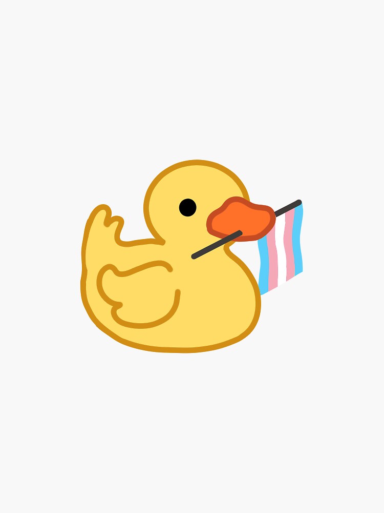 "Rubber Duck - Transgender Flag" Sticker for Sale by korialis | Redbubble