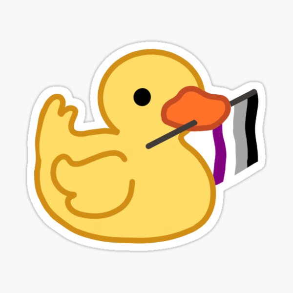 "Rubber Duck - Asexual Flag" Sticker for Sale by korialis | Redbubble