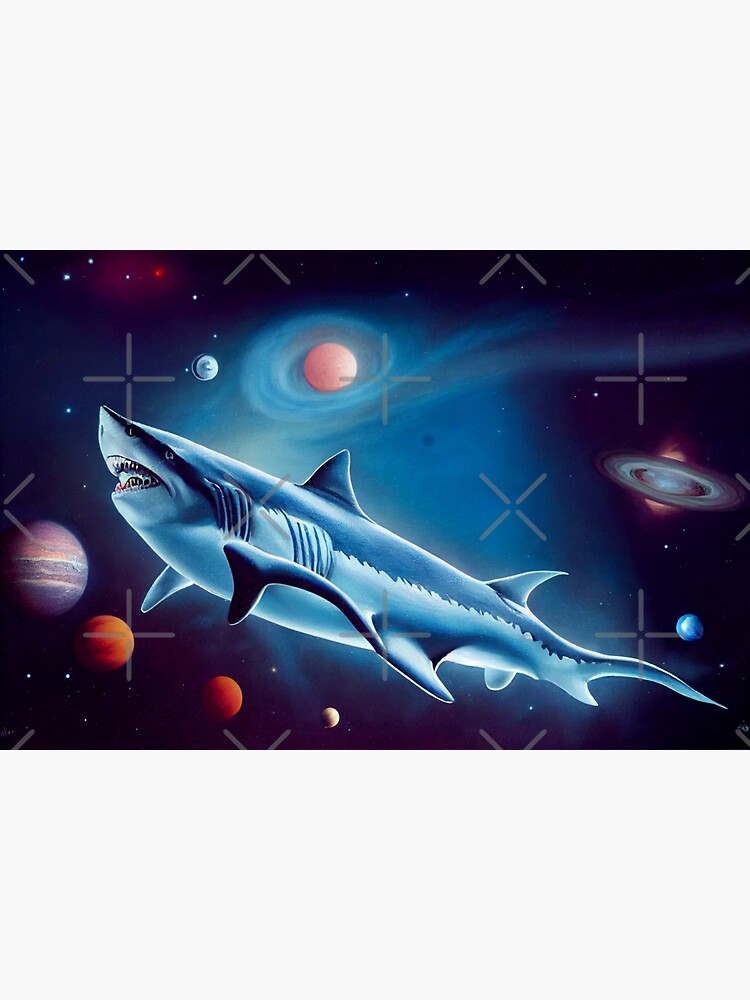 "Space Sharks-Galaxy Shark - Blue shark" Sticker for Sale by TeeARTHY ...