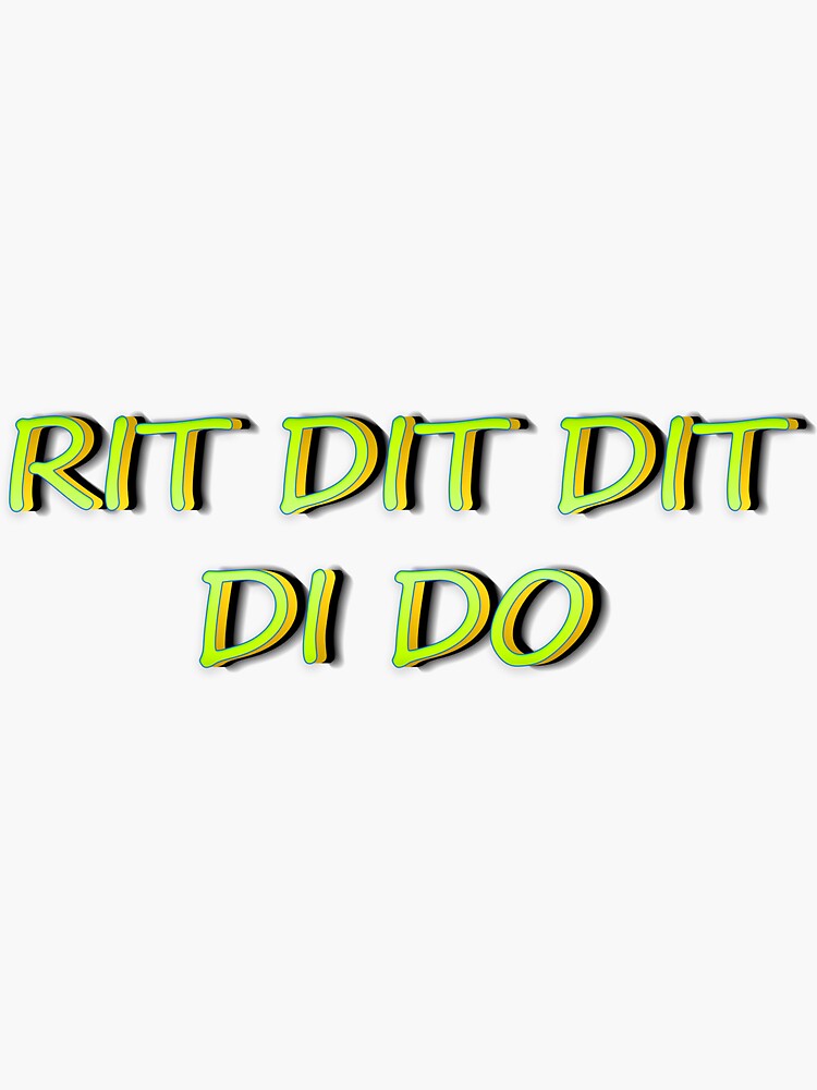 "Rit dit dit di do V4" Sticker for Sale by LucidFlow | Redbubble
