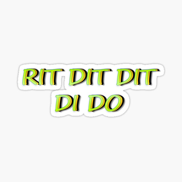 "Rit dit dit di do V4" Sticker for Sale by LucidFlow | Redbubble