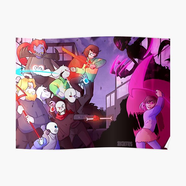 "Glitchtale - final battle art" Poster for Sale by secrettps | Redbubble